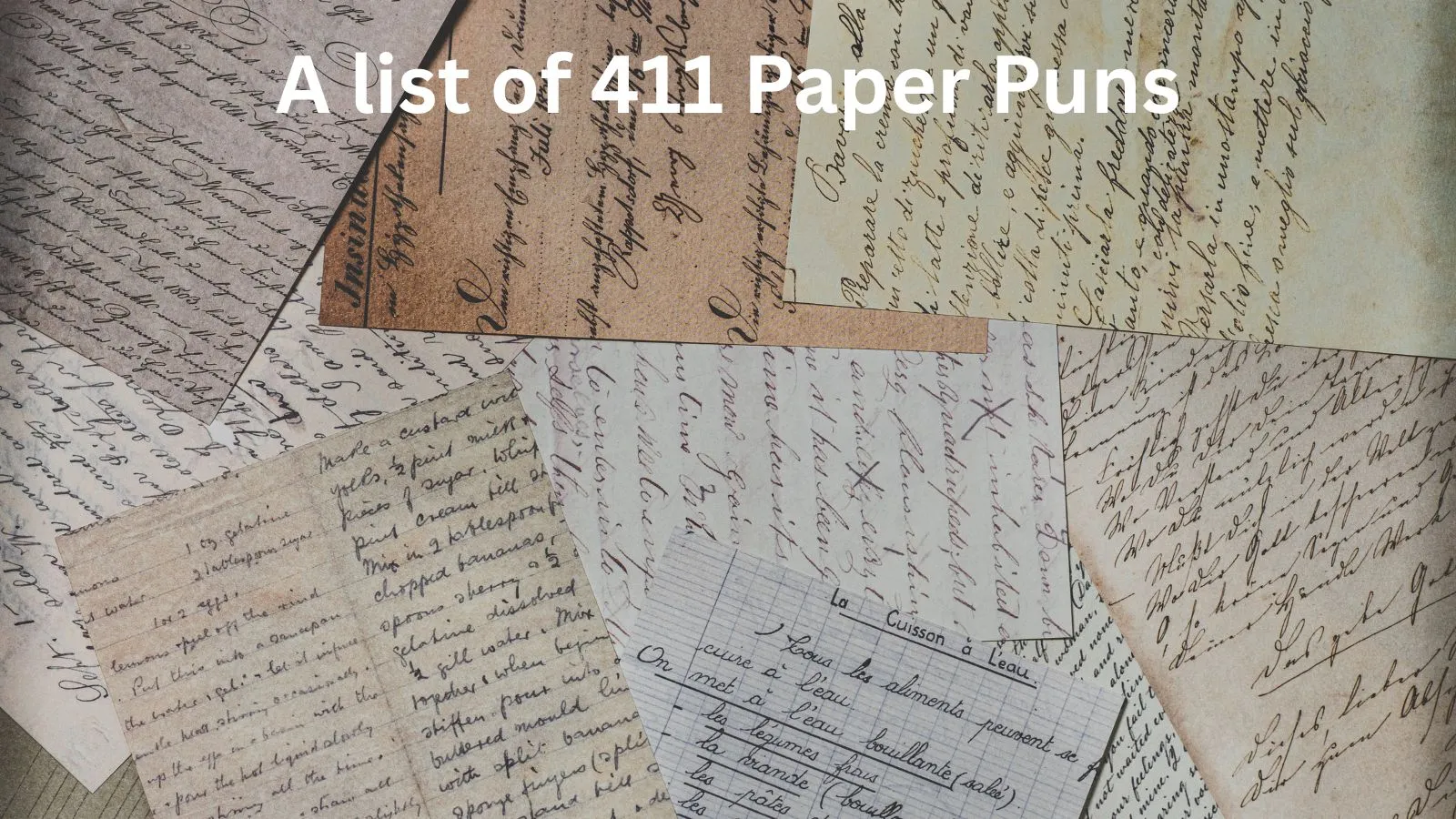 411 Paper Puns That Are Unfolding Hilarity